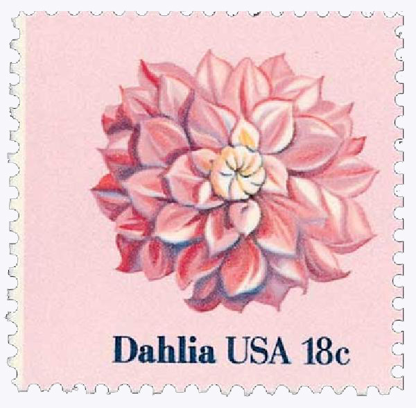 1878 - 1981 18c Flowers: Dahlia - Mystic Stamp Company