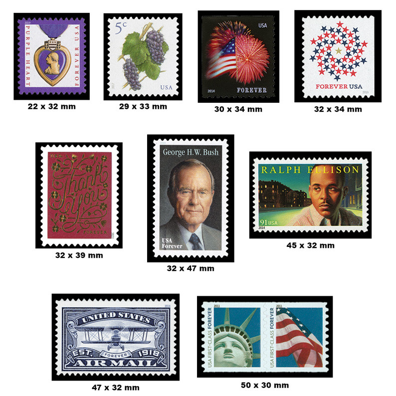MM600 - 450 Black Mounts, Split-back, for Self-adhesive Stamps - Mystic ...