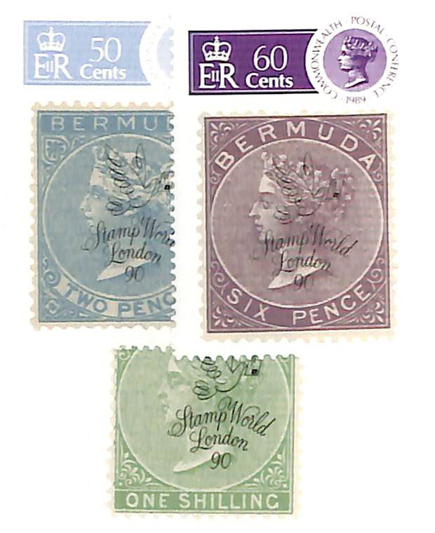 595-97 - 1990 Bermuda - Mystic Stamp Company