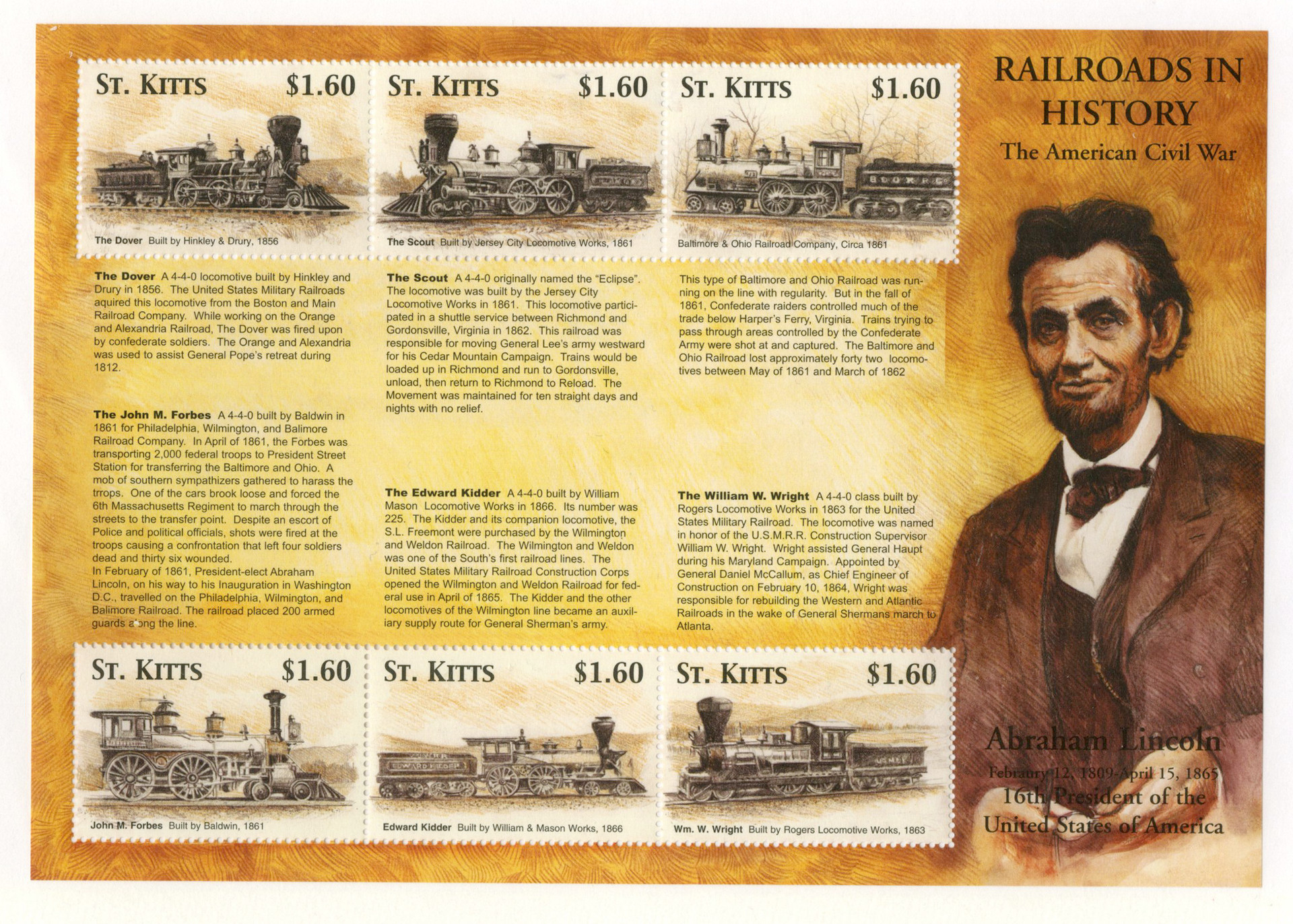 M6732 - Railroads in History - The American Civil War - Abraham Lincon ...