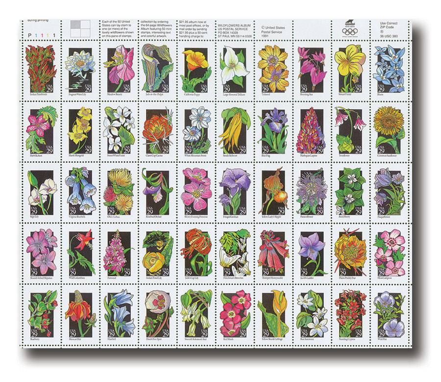 2653 - 1992 29c Wildflowers: Tickseed - Mystic Stamp Company
