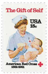 1910 - 1981 18c American Red Cross Centennial - Mystic Stamp Company