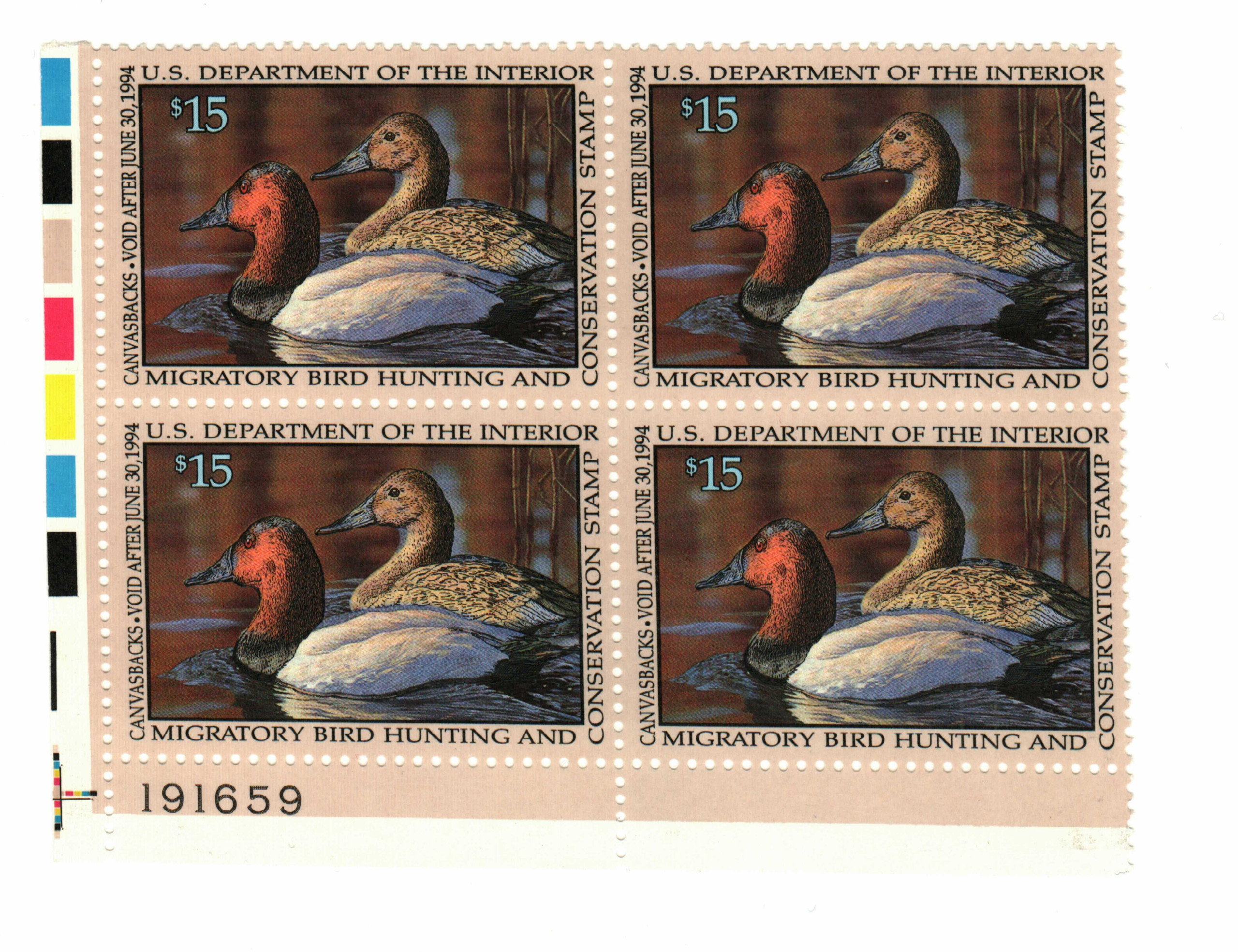 RW64 - 1997 $15.00 Federal Duck Stamp - Canada Goose - Mystic Stamp Company