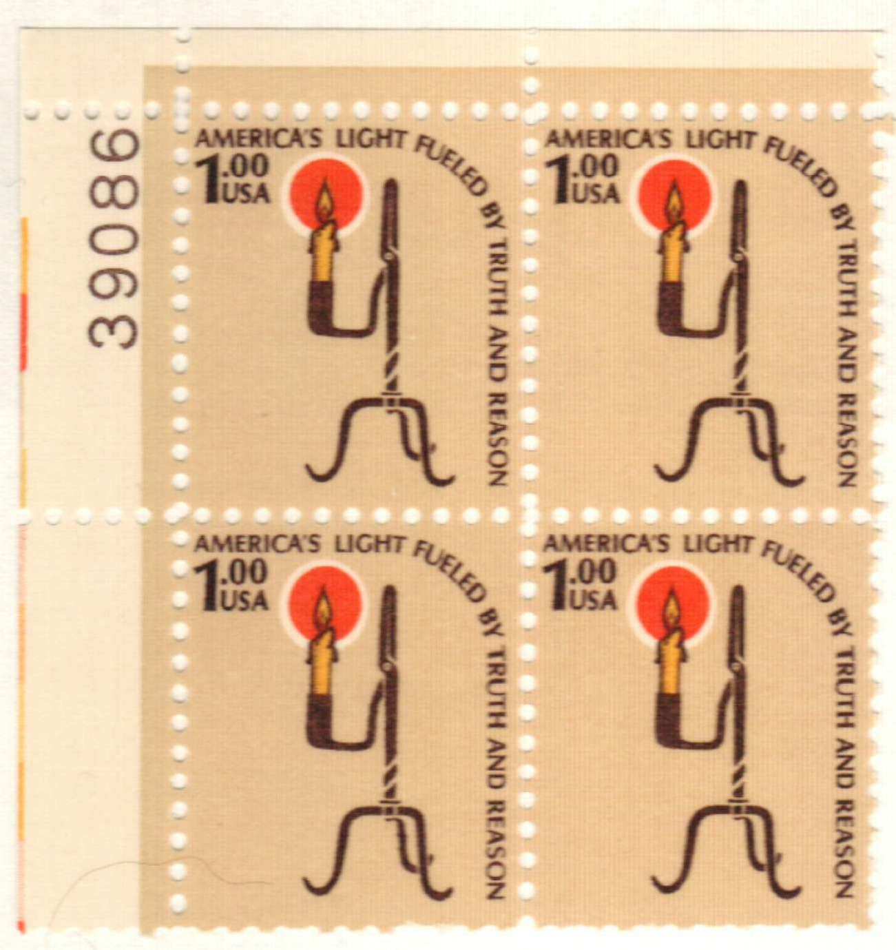 1610c - 1979 $1 Americana Series - Rush Lamp CIA Invert - Mystic Stamp ...