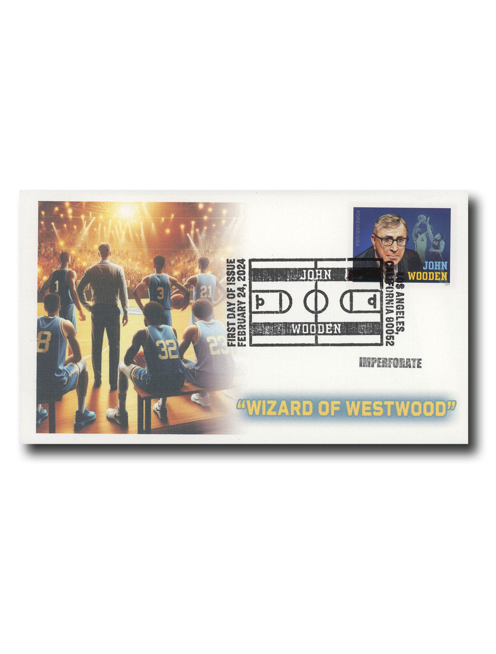 5833 - 2024 First-Class Forever Stamp - John Wooden - Mystic Stamp Company