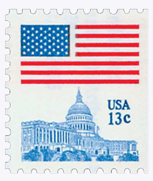 1623 - 1977 13c Flag over Capitol - Mystic Stamp Company