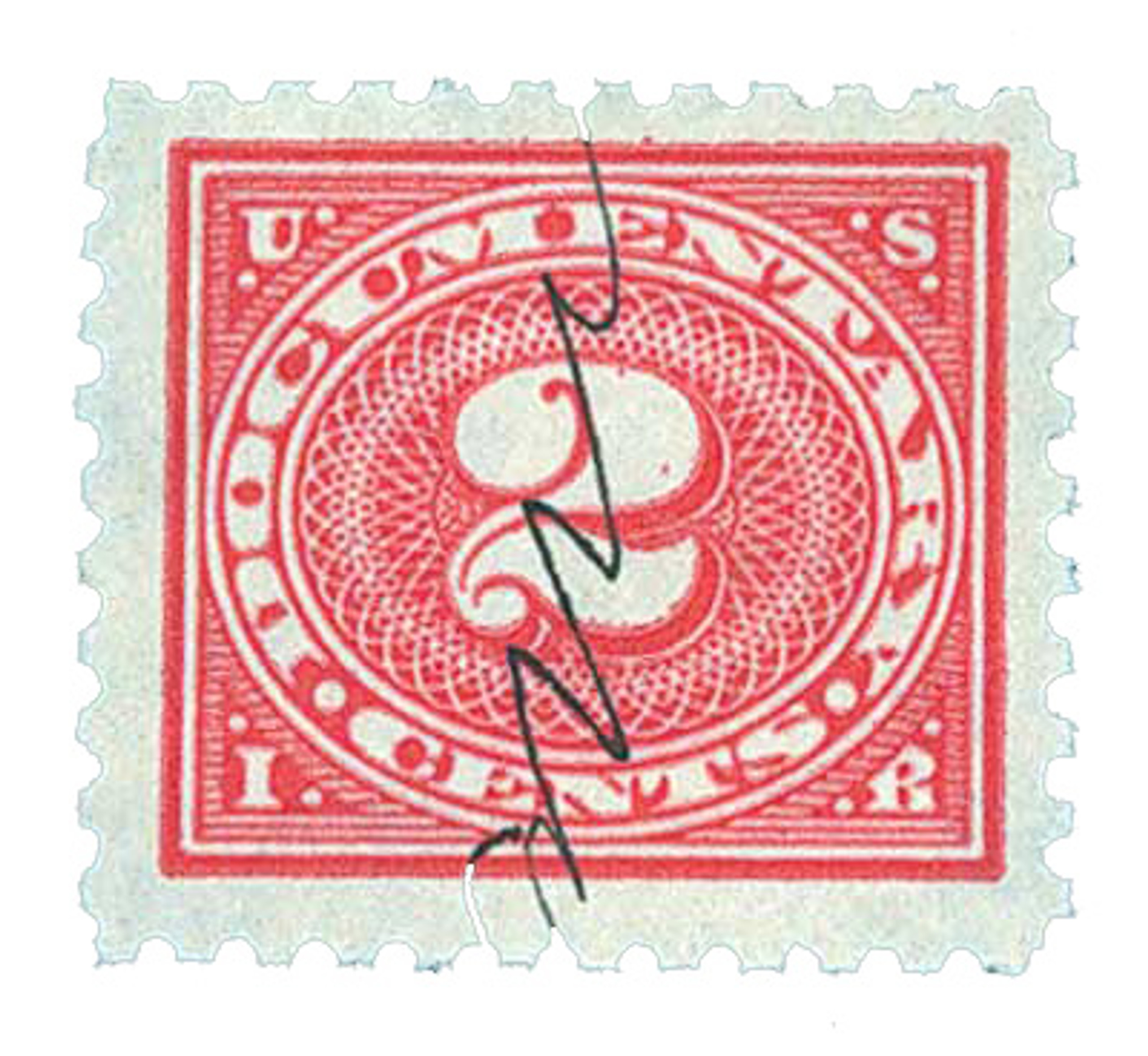 R252 - 1928-29 2c US Internal Revenue Stamp - offset, perf 10, carmine ...