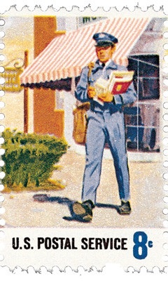 1492 - 1973 8c Postal Service Employees: Sorting Parcels - Mystic Stamp ...