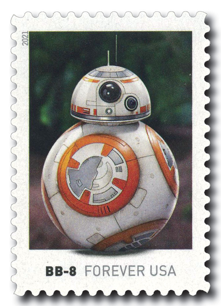 5582 - 2021 First-Class Forever Stamp - Star Wars Droids: Chopper ...
