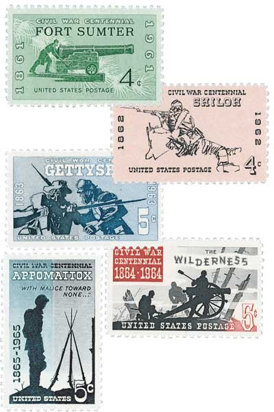 1178 - 1961 4c Civil War Centennial: Firing on Fort Sumter - Mystic ...