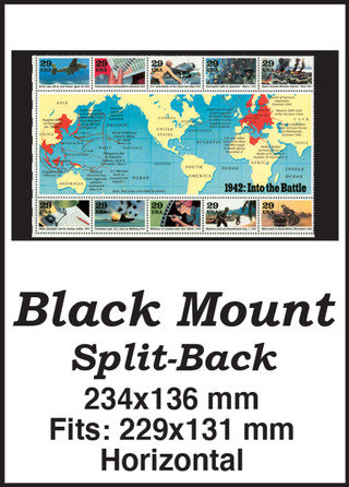 MM664 - 234x136mm 5 Horizontal Black Split-Back Mounts - Mystic Stamp ...