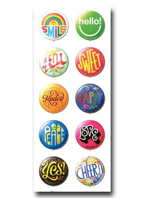 5919-28 - 2024 First-Class Forever Stamp - Pinback Buttons - Mystic ...