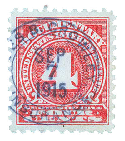 R208 - 1914 2c US Internal Revenue Stamp - offset, watermark, perf 10 ...