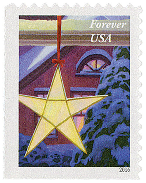 5145 - 2016 First-Class Forever Stamp - Contemporary Christmas: Red ...