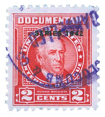 R337 - 1942 2c US Internal Revenue Stamp - watermark, perf 11, carmine ...