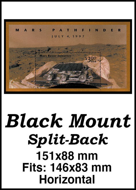 MM6026 - 151x88mm 2 Horizontal Black Split-Back Mounts - Mystic Stamp ...