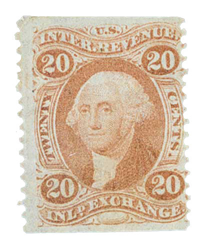 R42b - 1862-71 20c US Internal Revenue Stamp - Inland Exchange, part ...