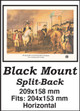 MM662 - 209x158mm 5 Horizontal Black Split-Back Mounts - Mystic Stamp ...