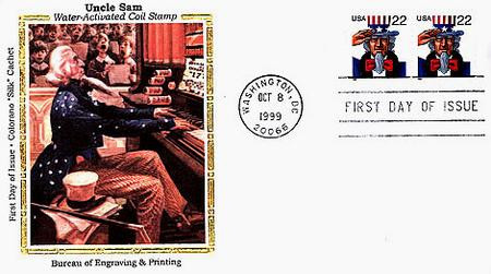 3353 - 1999 22c Uncle Sam, coil - Mystic Stamp Company