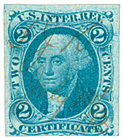 R13d - 1862-71 2c US Internal Revenue Stamp - proprietary, blue ...