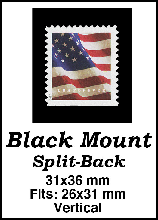 MM2180 - 180x204mm 2 Vertical Black Split-Back Mounts - Mystic Stamp ...