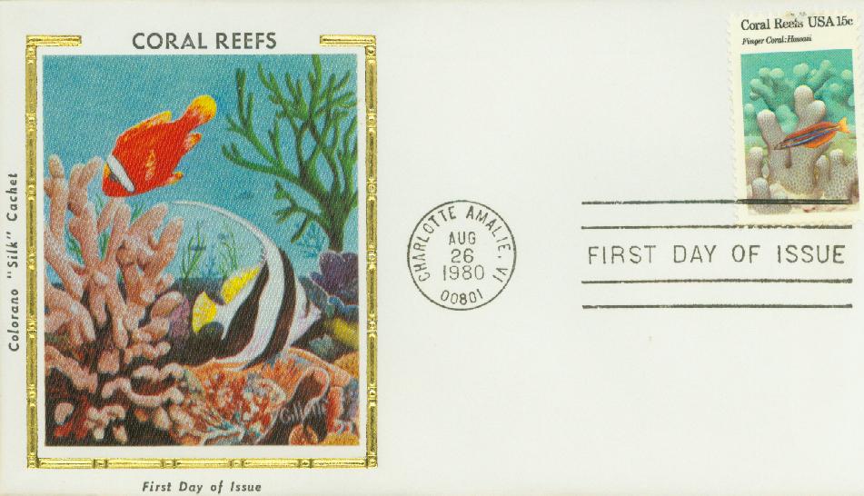 1830 - 1980 15c Coral Reefs: Finger Coral - Mystic Stamp Company