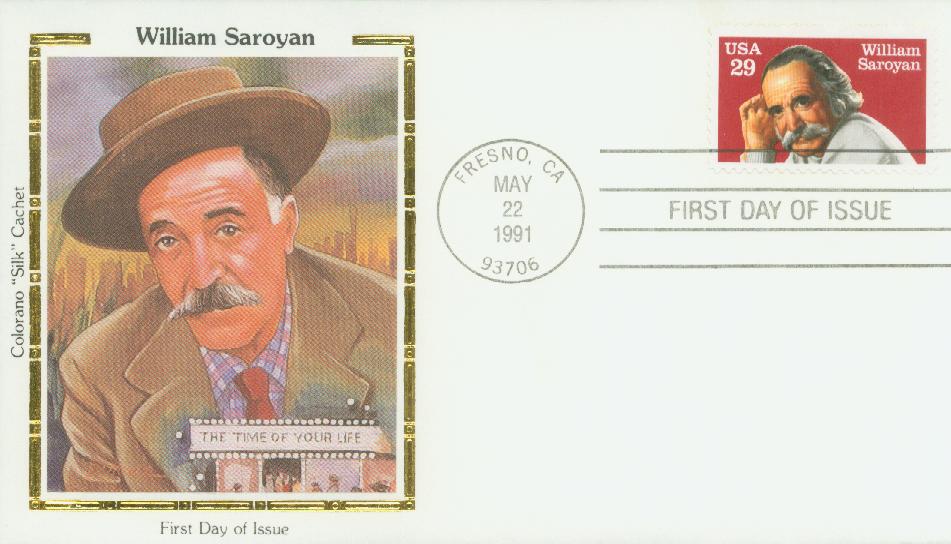 2538 - 1991 29c Literary Arts: William Saroyan - Mystic Stamp Company