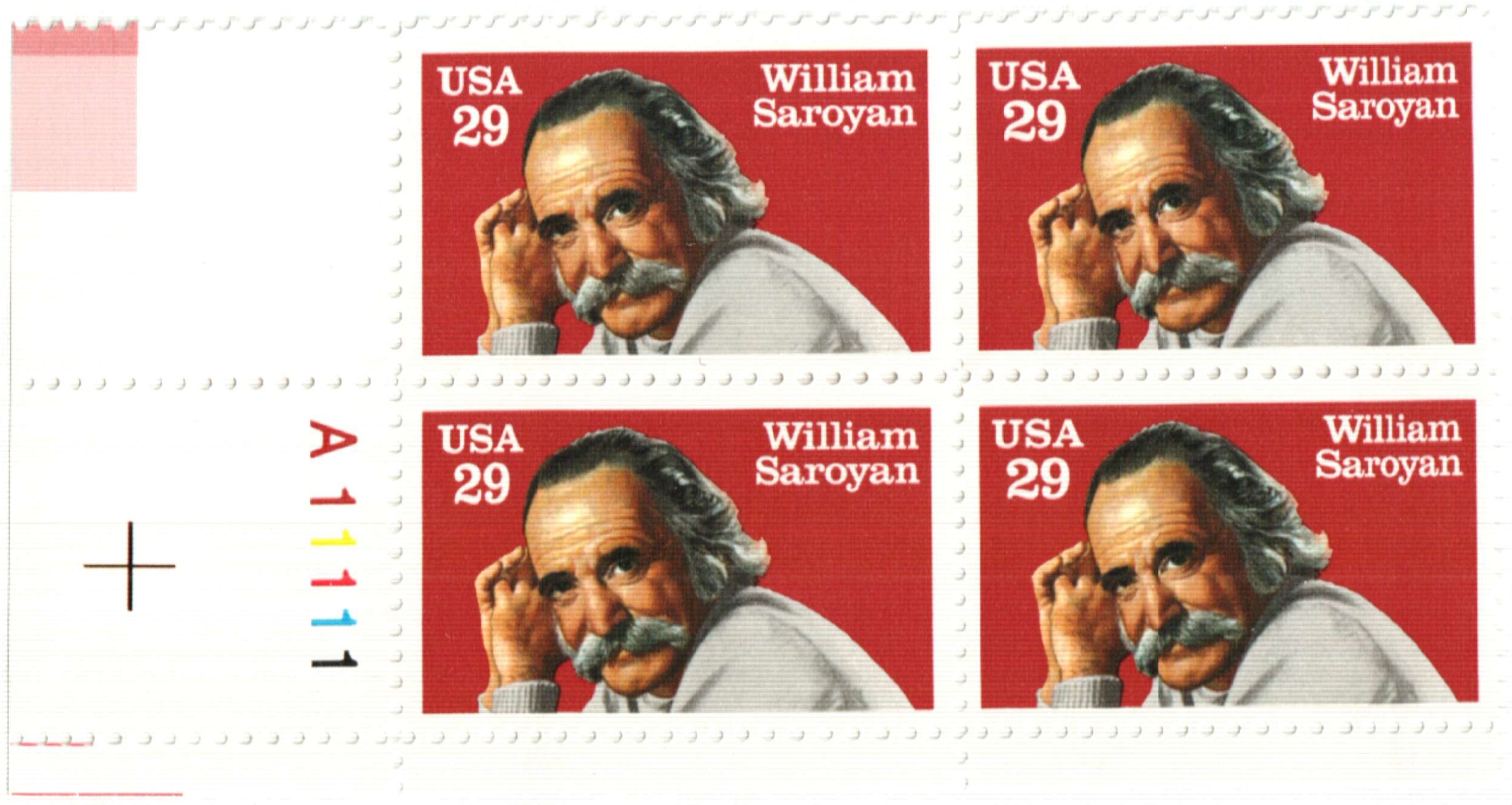 2538 - 1991 29c Literary Arts: William Saroyan - Mystic Stamp Company