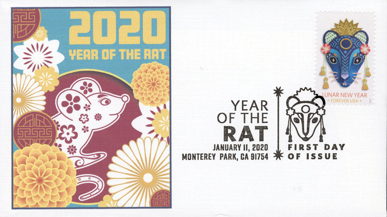 5428 - 2020 First-Class Forever Stamp - Lunar New Year: Year of the Rat ...