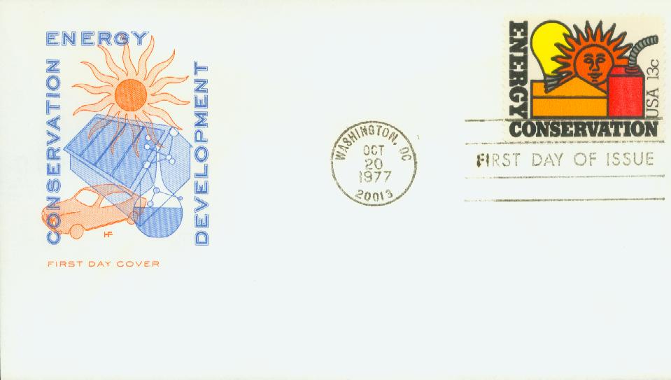 1723 - 1977 13c Nation's Energy: Conservation - Mystic Stamp Company