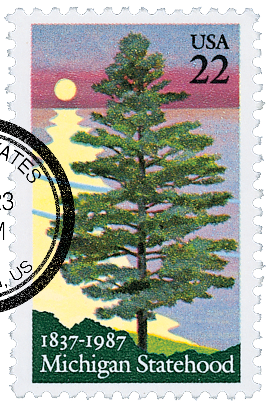 2246 - 1987 22c Michigan Statehood - Mystic Stamp Company