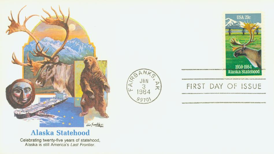 2066 - 1984 20c Alaska Statehood - Mystic Stamp Company