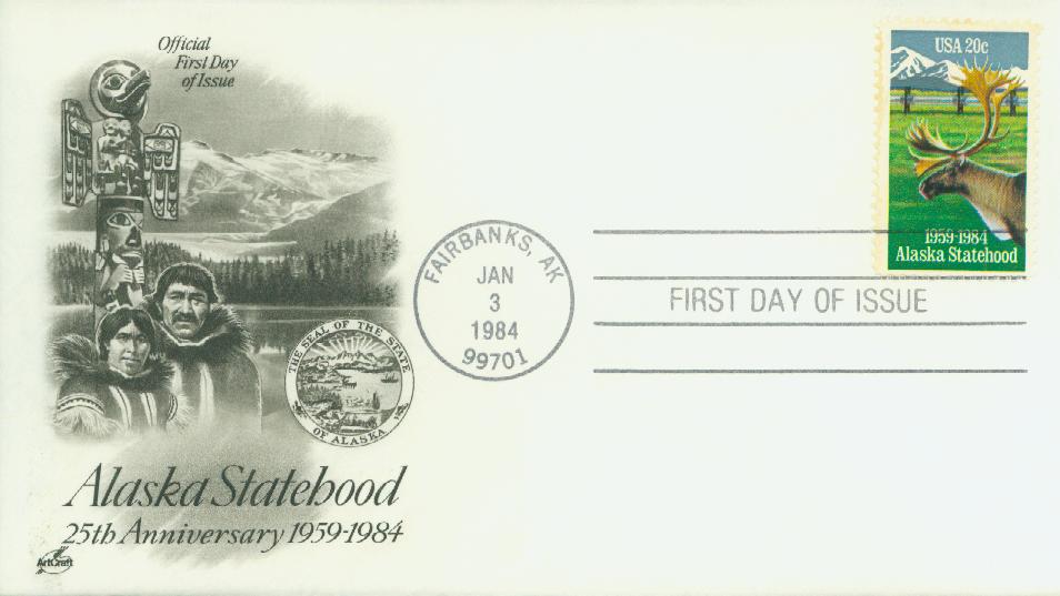 2066 - 1984 20c Alaska Statehood - Mystic Stamp Company