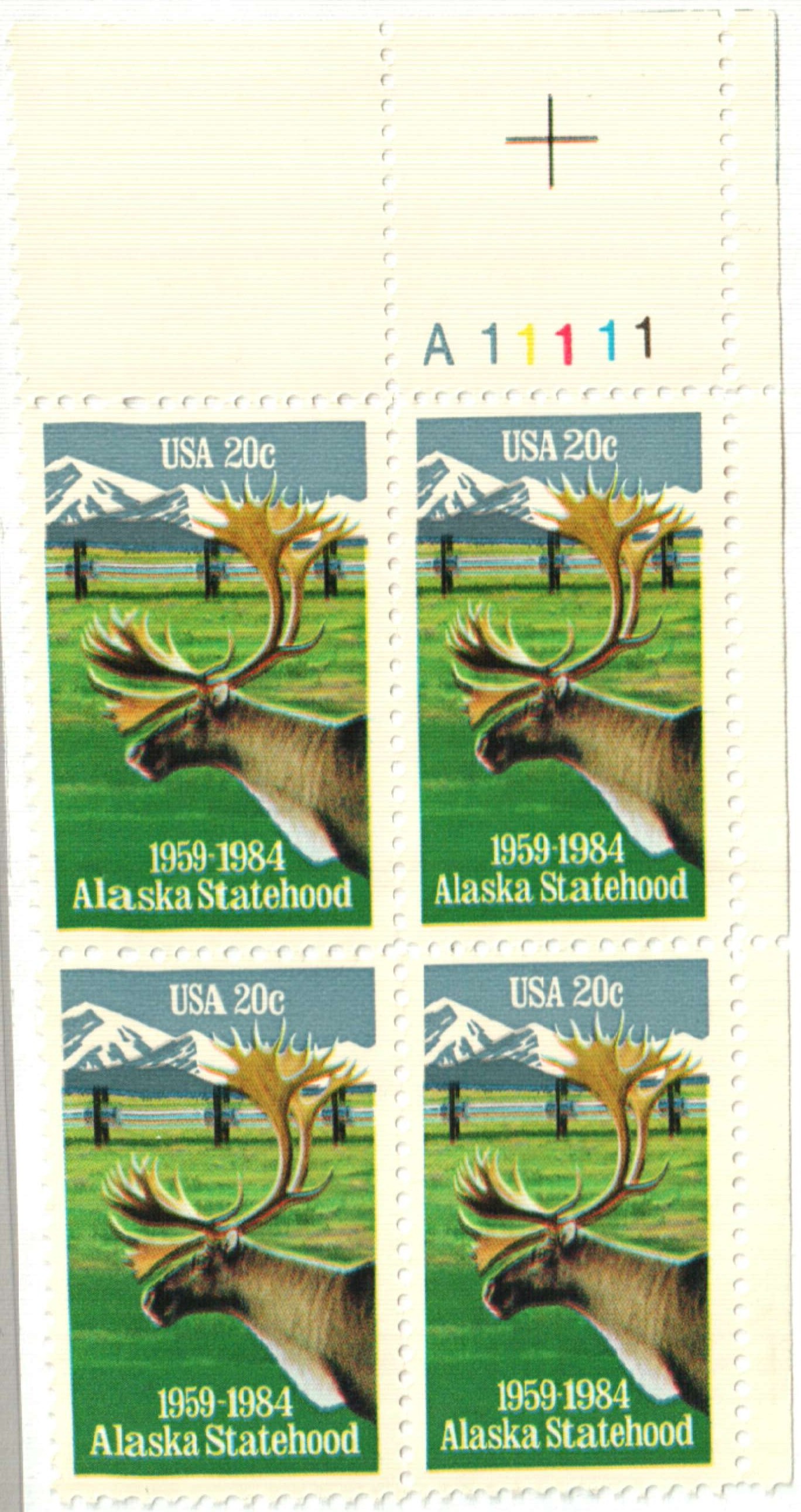2066 - 1984 20c Alaska Statehood - Mystic Stamp Company