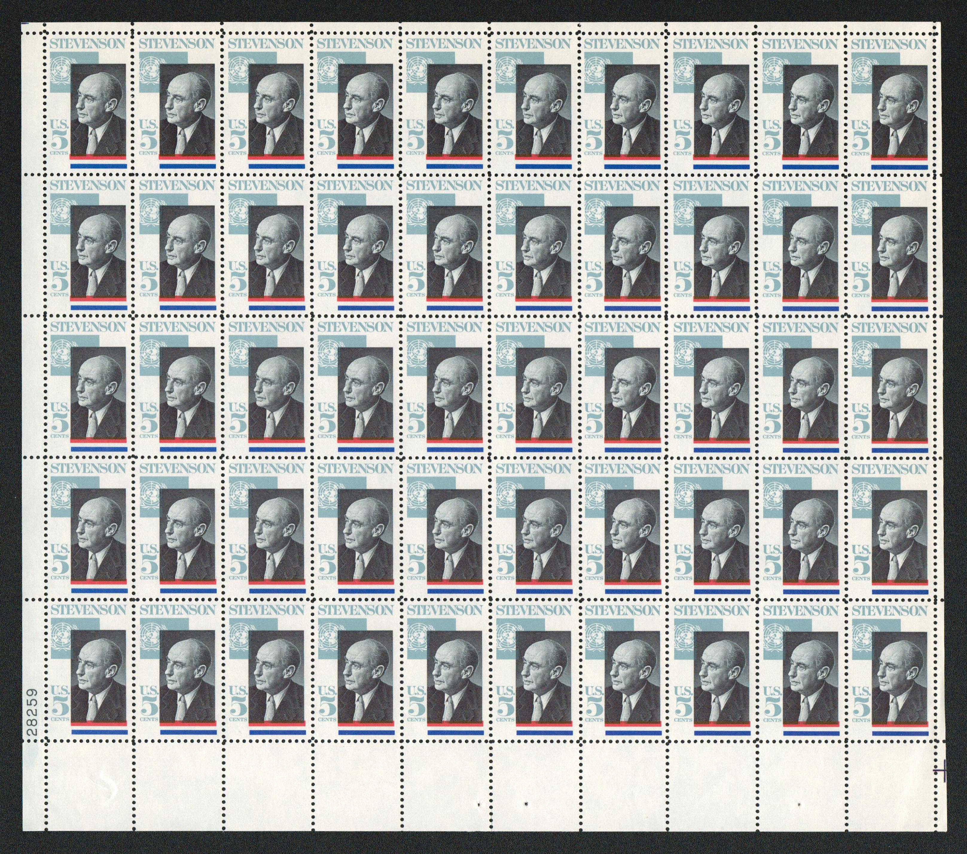 1275 - 1965 5c Adlai Stevenson - Mystic Stamp Company