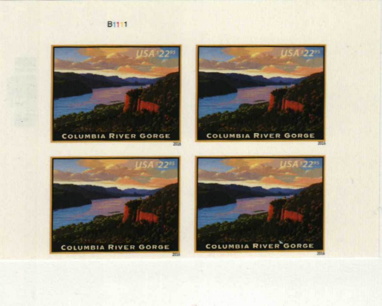 5041a - 2016 $22.95 Imperf Columbia River Gorge - Mystic Stamp Company