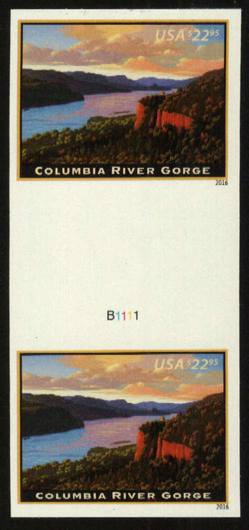 5041a - 2016 $22.95 Imperf Columbia River Gorge - Mystic Stamp Company