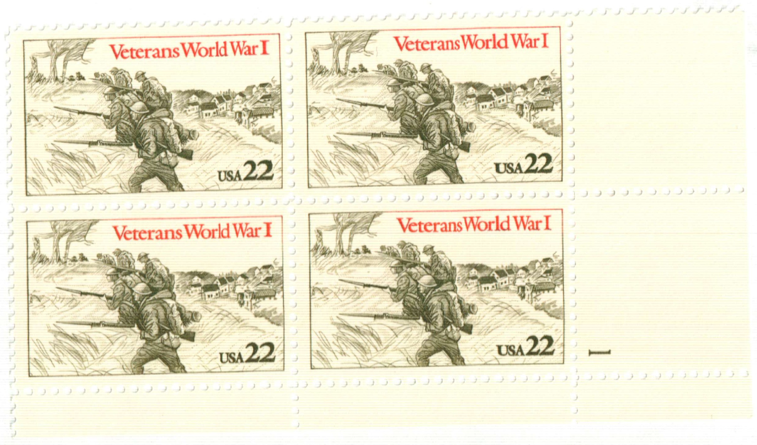 2154 - 1985 22c World War I Veterans - Mystic Stamp Company