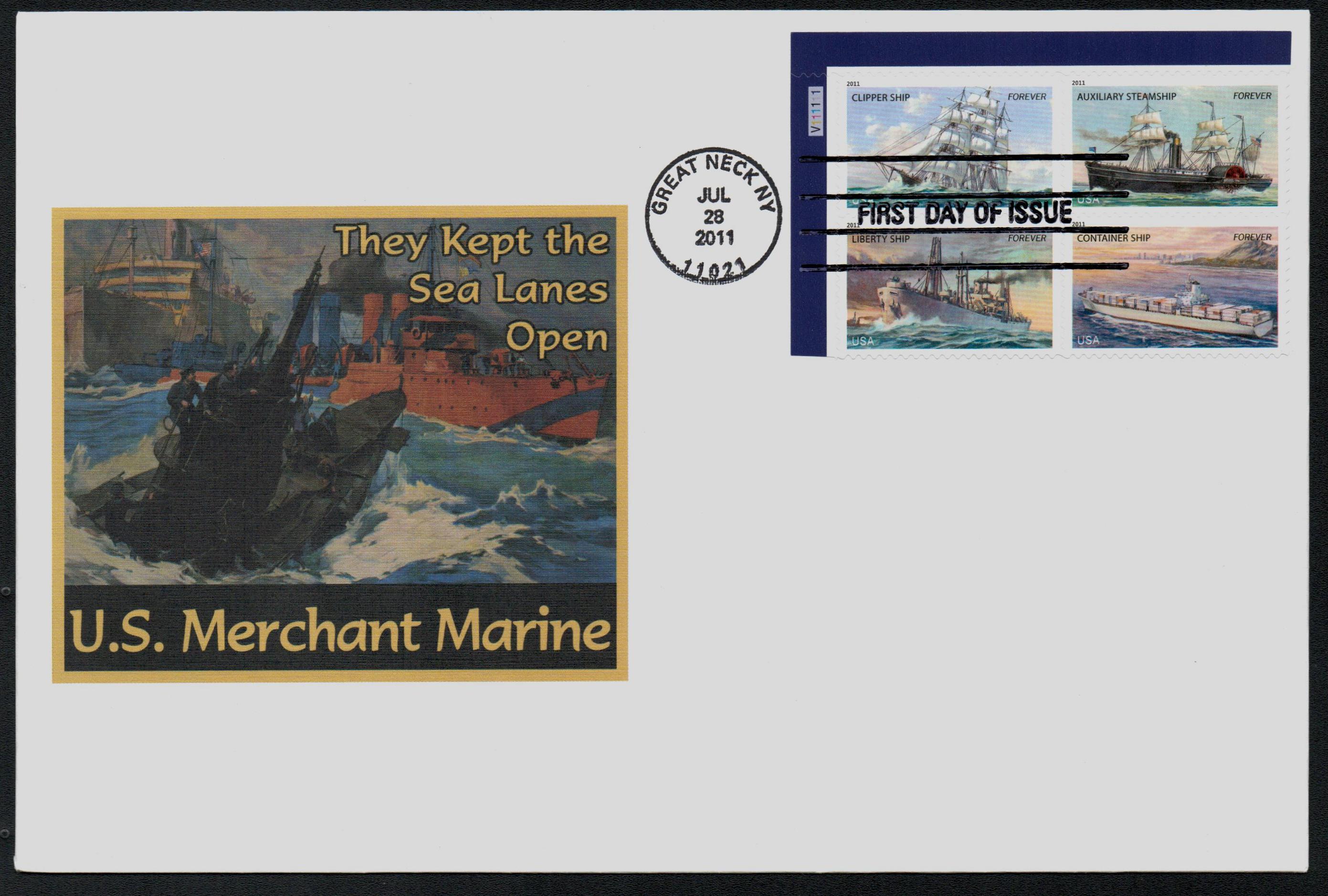 4548-51 - 2011 First-Class Forever Stamp - U.S. Merchant Marine ...