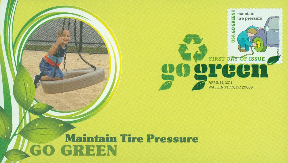 4524p - 2011 First-Class Forever Stamp - Go Green: Maintain Tre ...
