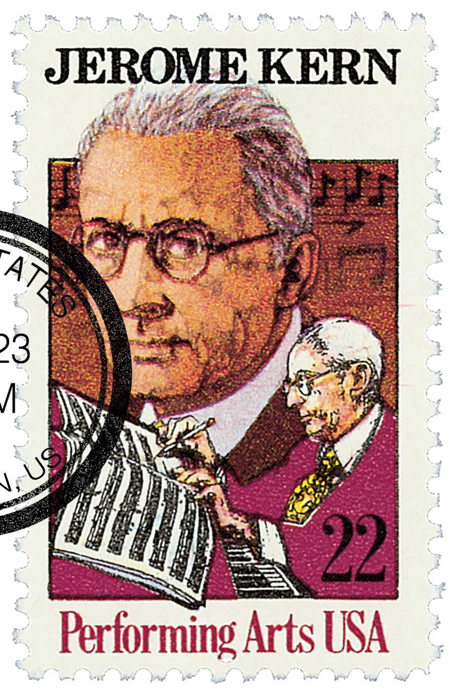 2110 - 1985 22c Performing Arts: Jerome Kern - Mystic Stamp Company