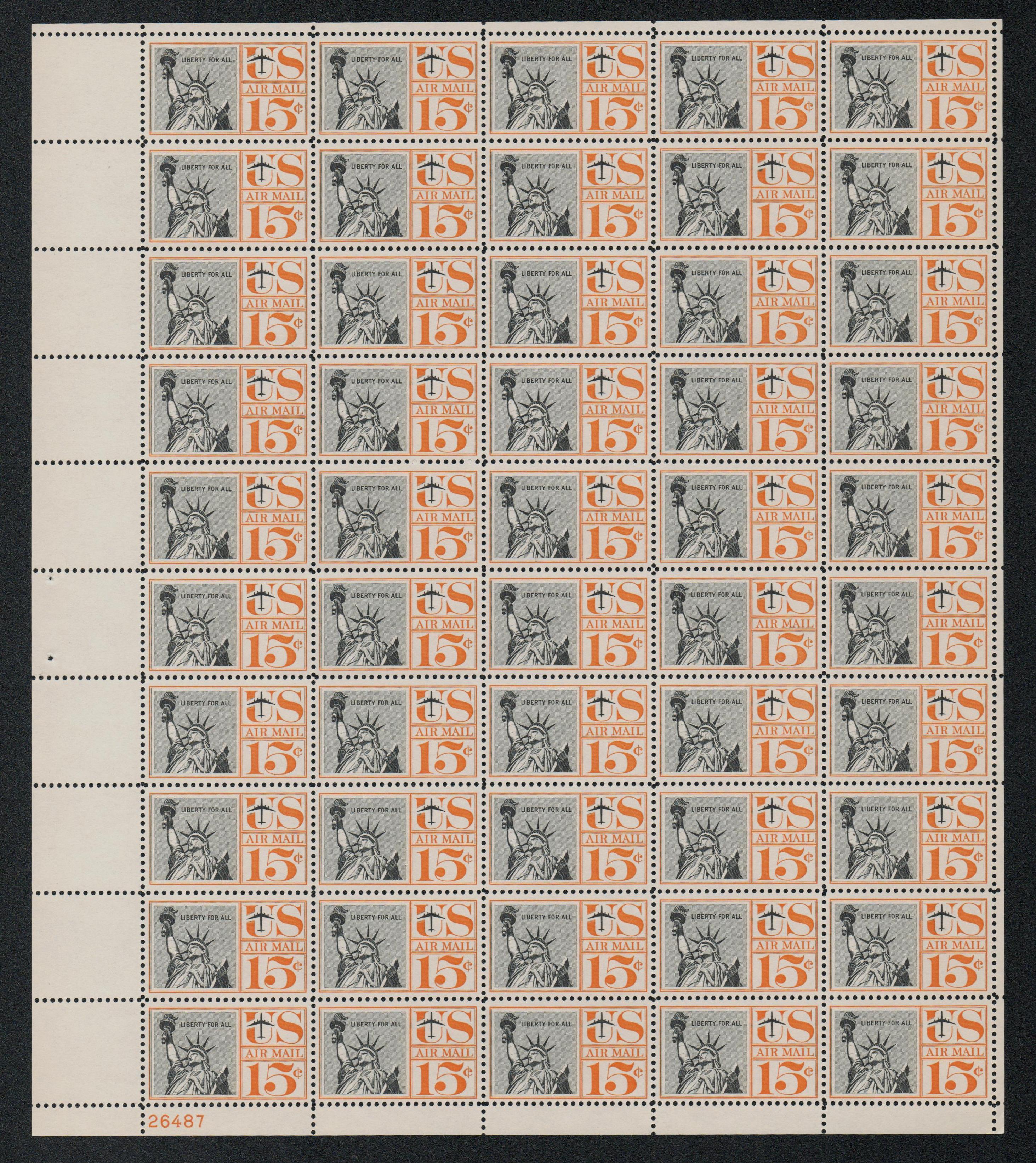 C58 - 1959-61 15c Statue of Liberty - Mystic Stamp Company