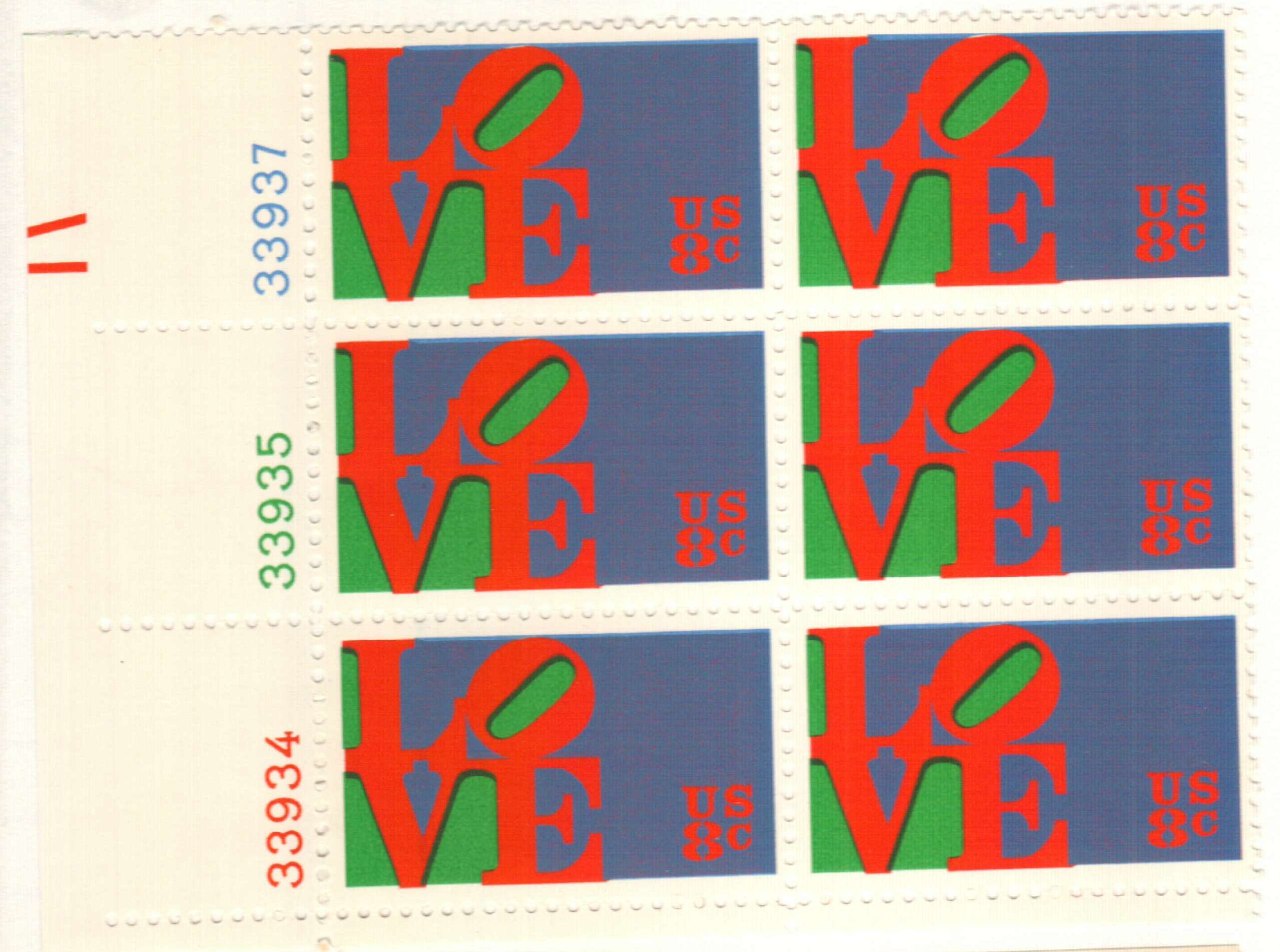 1475 - 1973 8c Love Series: Red Love - Mystic Stamp Company