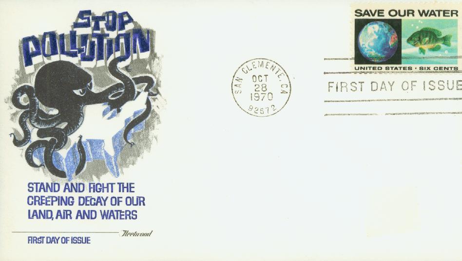 1412 - 1970 6c Anti-Pollution: Save Our Water - Mystic Stamp Company