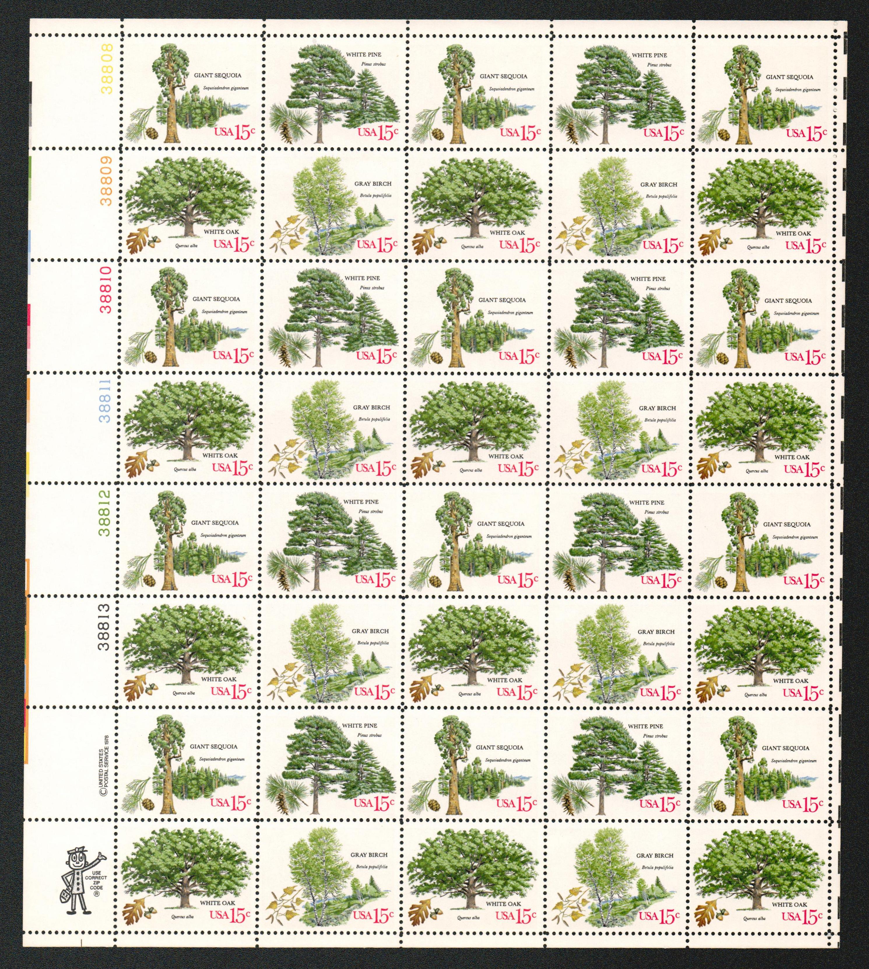 1764-67 - 1978 15c American Trees - Mystic Stamp Company