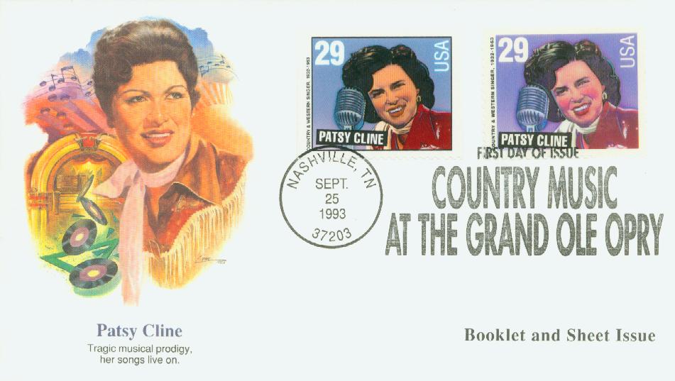 2772 - 1993 29c Country Music Legends: Patsy Cline - Mystic Stamp Company