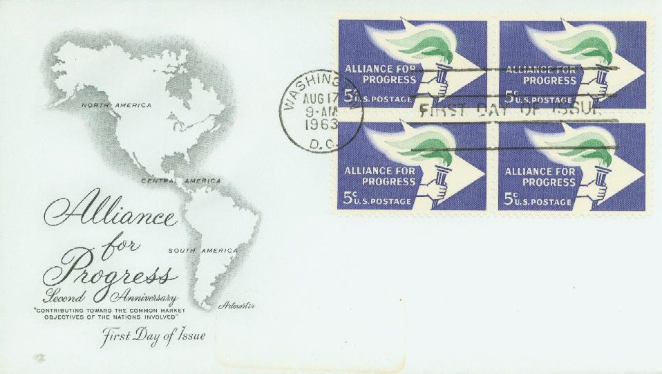 1234 - 1963 5c Alliance for Progress - Mystic Stamp Company