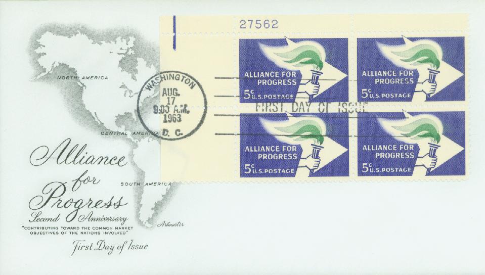 1234 - 1963 5c Alliance for Progress - Mystic Stamp Company