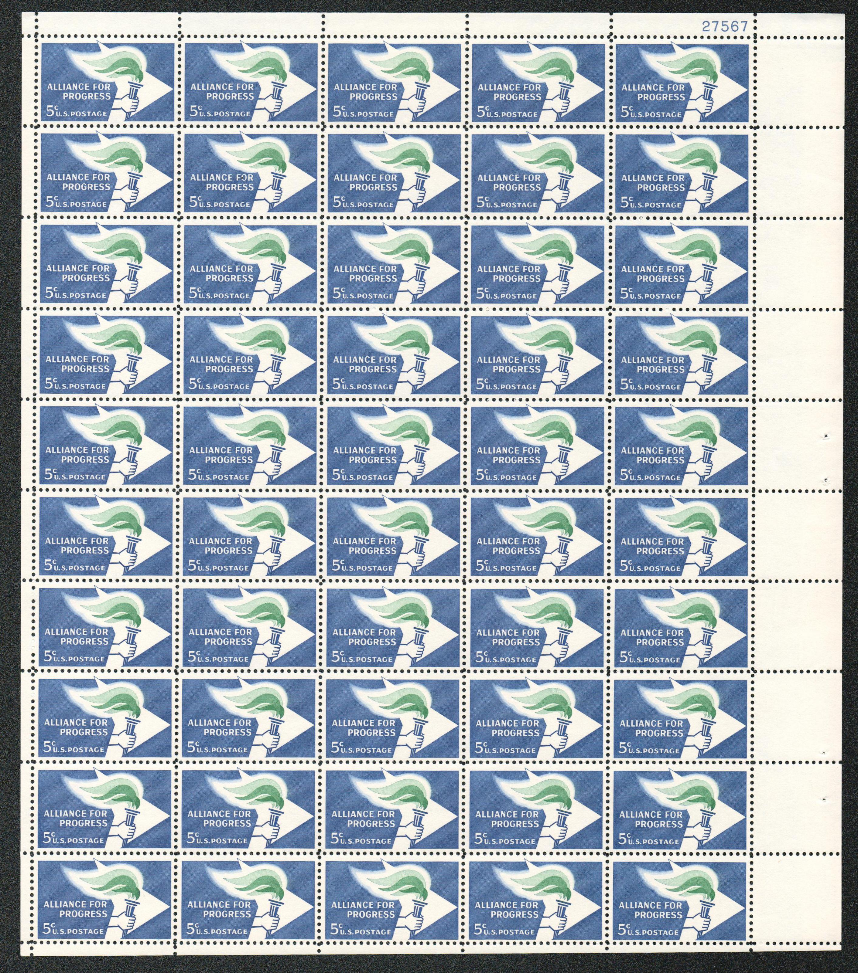 1234 - 1963 5c Alliance for Progress - Mystic Stamp Company