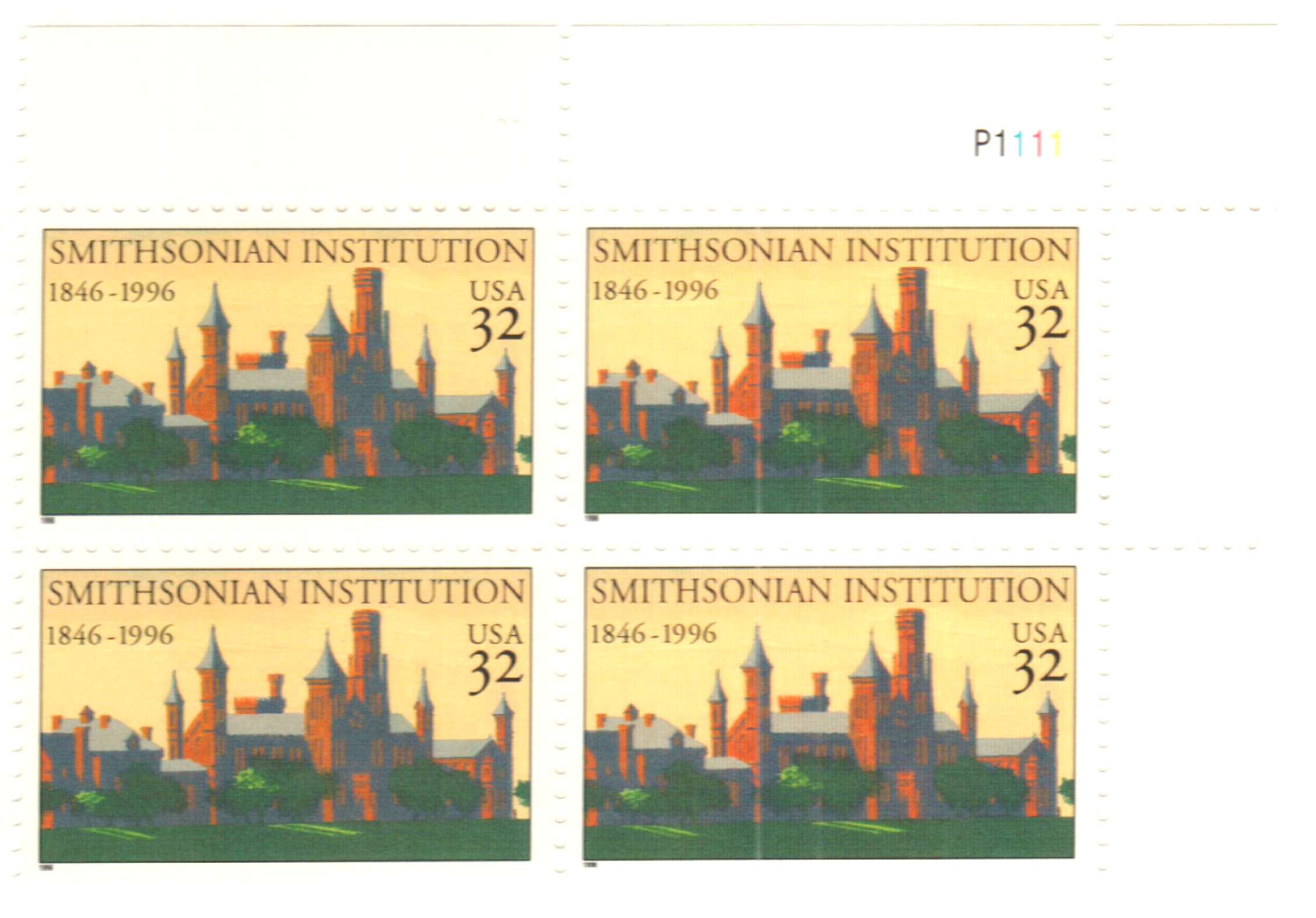3059 - 1996 32c Smithsonian Institution - Mystic Stamp Company